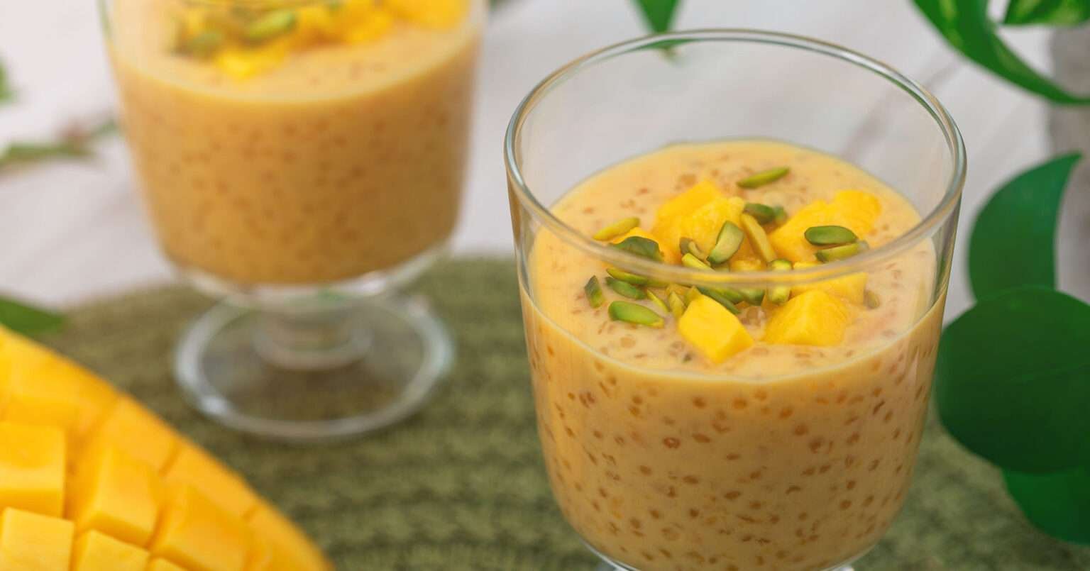 Mango Sago Pudding | calmcuisine.com